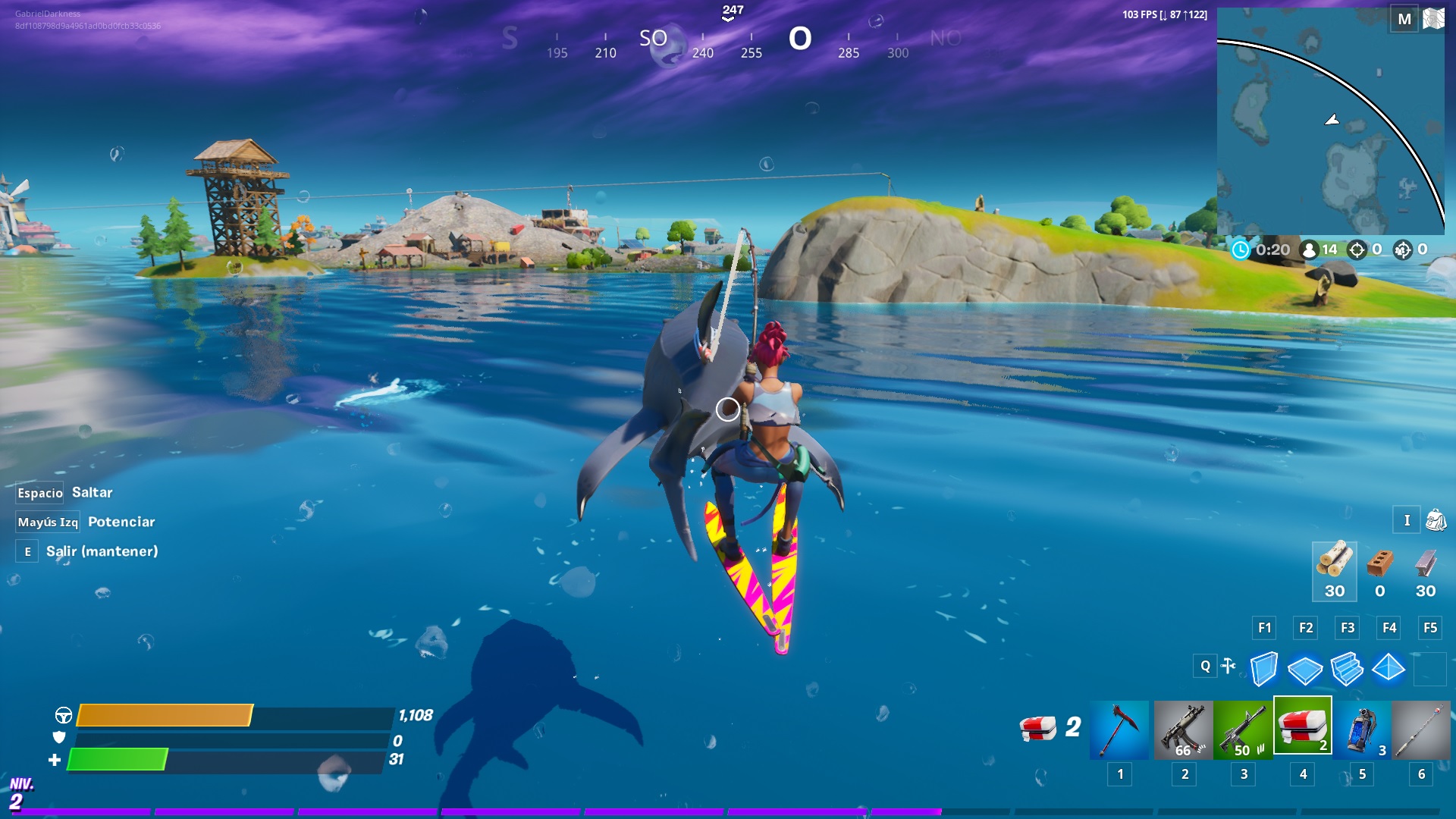 Fortnite - Solución Desafíos Semana 1 Cómo Domesticar un Tiburón