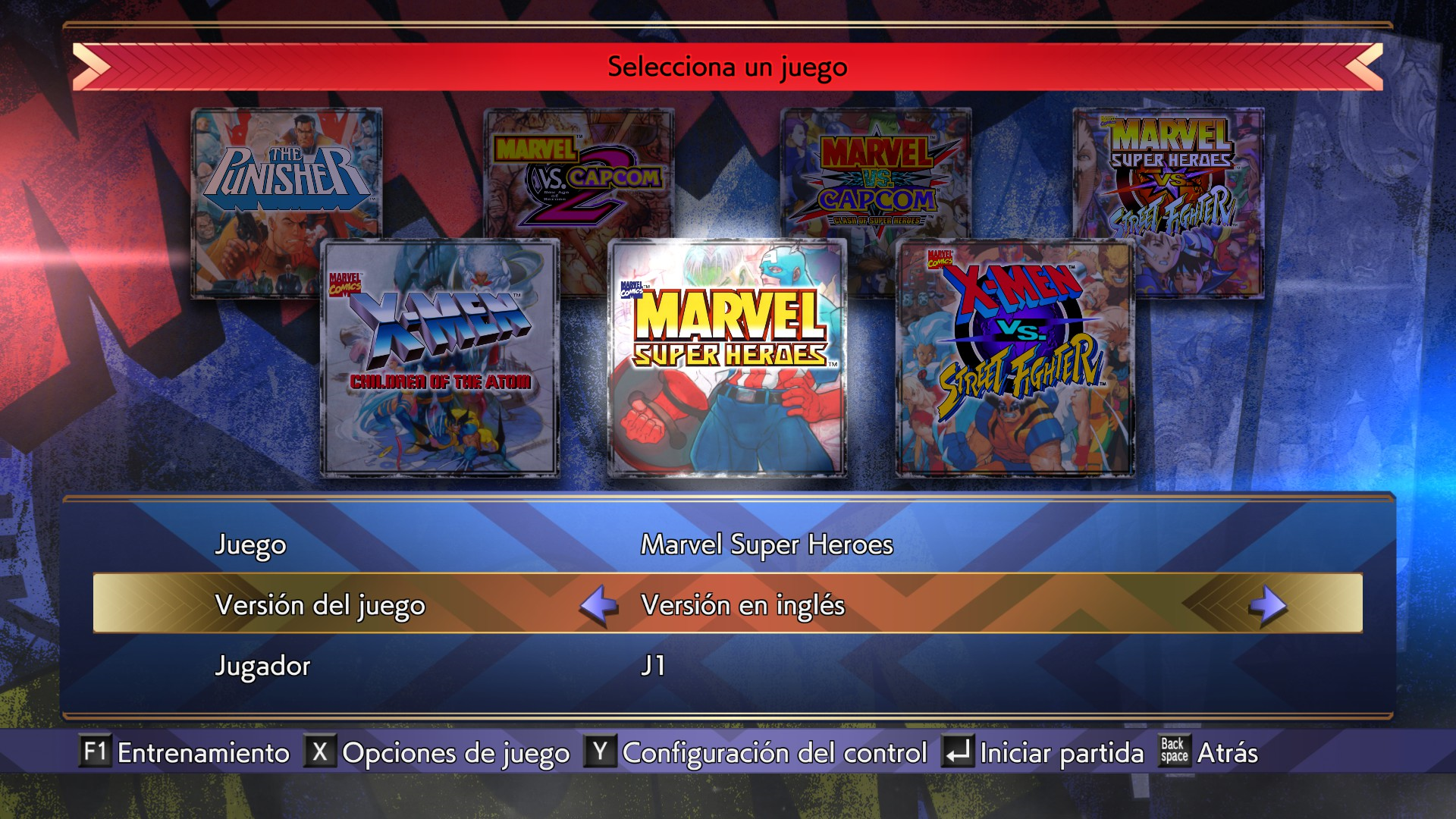 Reseña - Marvel Vs Capcom Collection Arcade Classics Player Reset